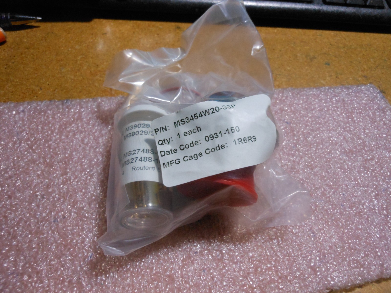 CORSAIR CONNECTOR W/CONTACTS PART # MS3454W20-33P NSN: 5935-01-219-3002 ...