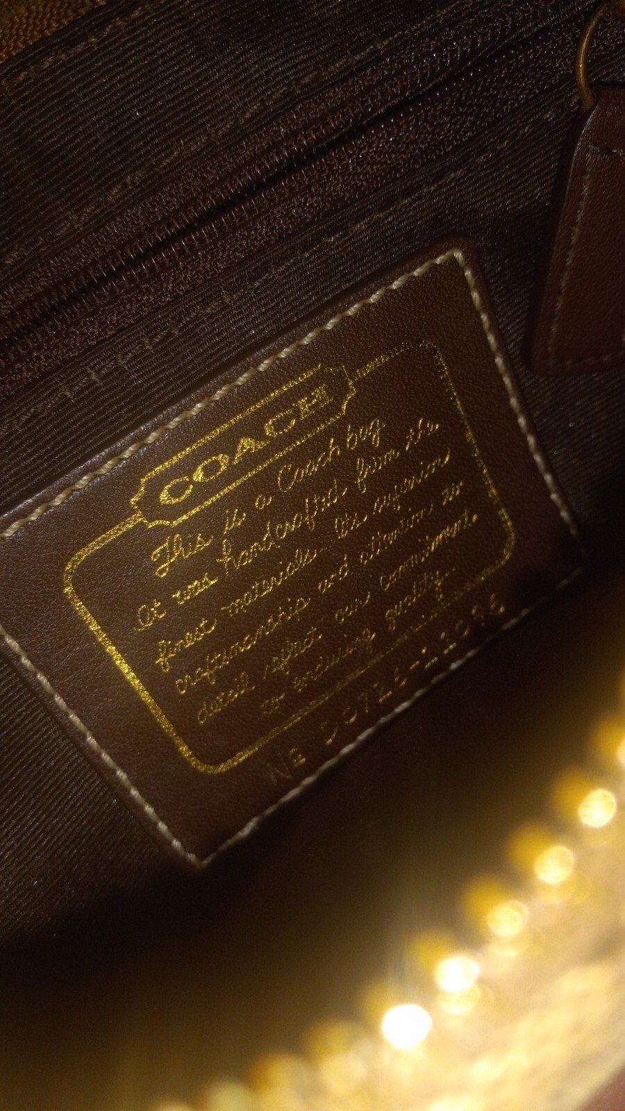 Coach Signature “C” Jacquard Demi Shoulder Bag Brown - Gem