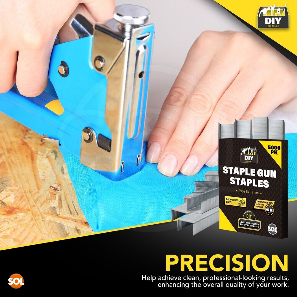 5000 Staples for Staple Gun | 10mm 8mm 14mm Type 53 140 | Heavy Duty ...