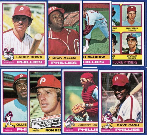 VINTAGE TOPPS PHILADELPHIA PHILLIES 9 BASEBALL CARD w/ ROOKIE ...