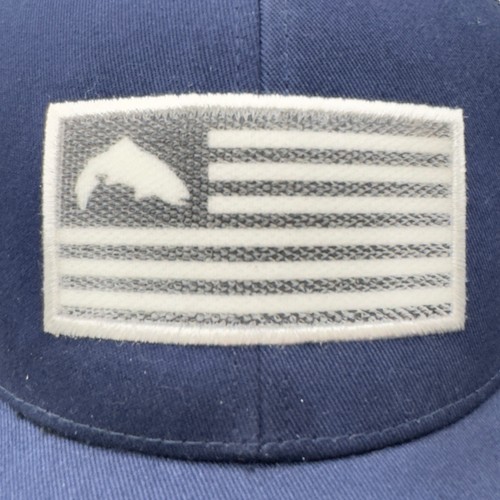 Simms Fishing Trucker Hat Blue Mesh Snapback USA | eBay