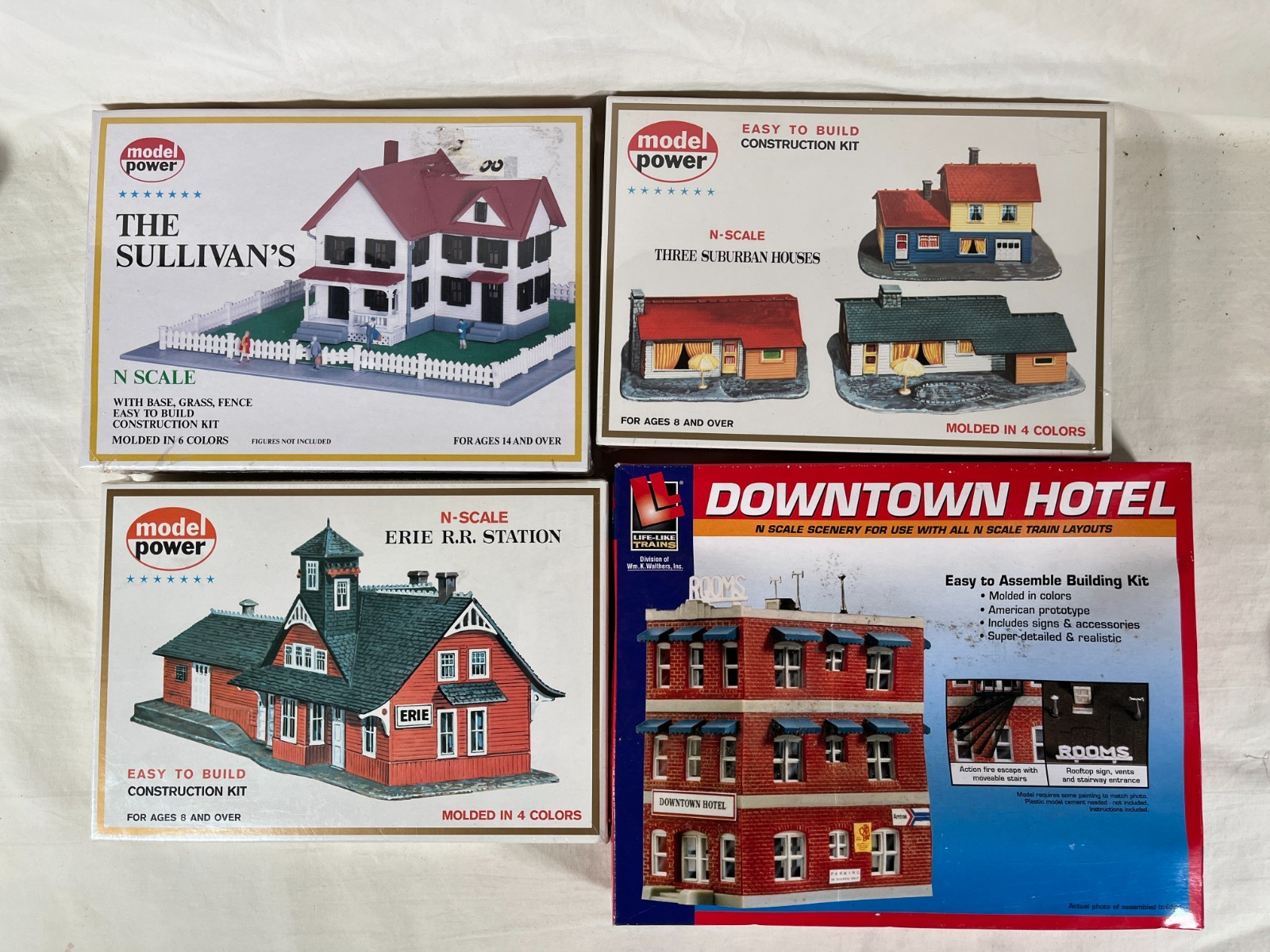 MODEL POWER / LIFE LIKE N SCALE FOUR PLASTIC MODEL KITS LOT 2 | eBay