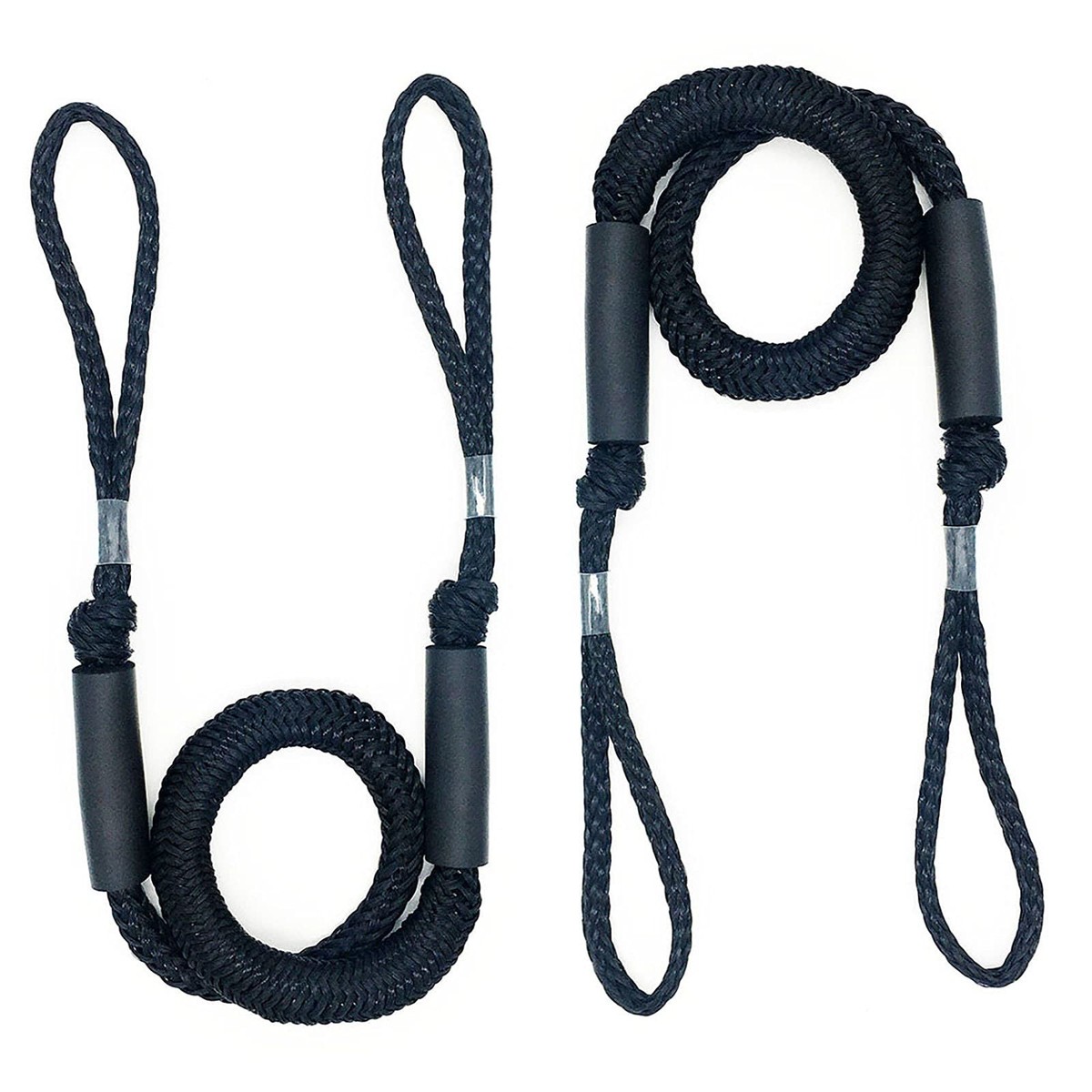 Marine Docking Lines 4-Pack Bungee Boat Dock Lines - Shock Absorbing ...
