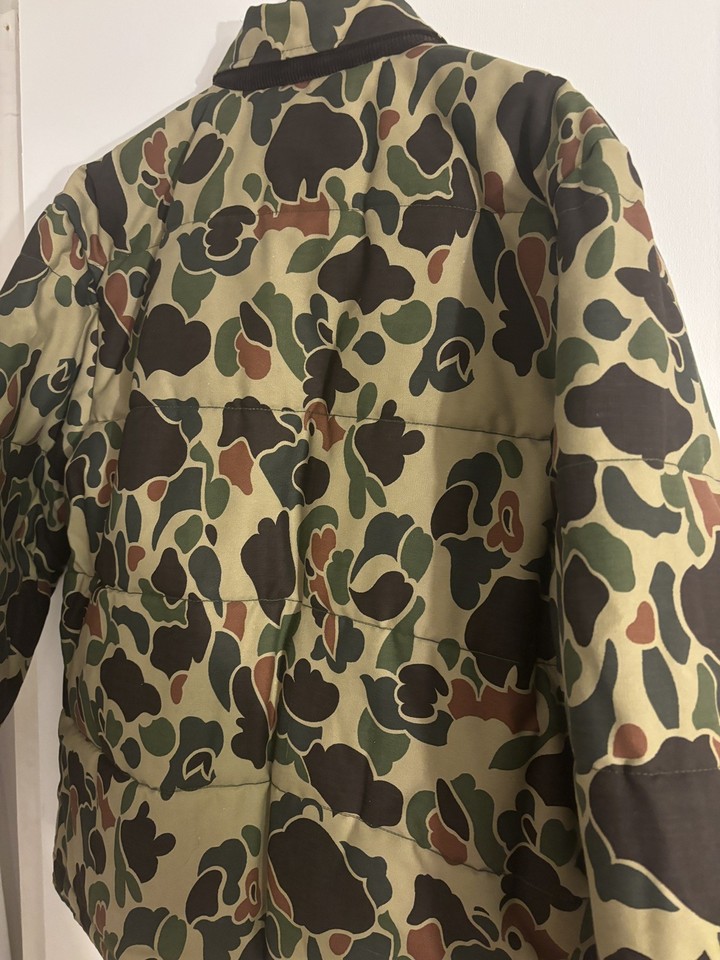 Vtg Walls Mens Duck Camo Jacket XL Hunter Blaze Orange Blizzard Pruf ...