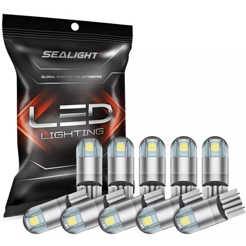 194 LED Bulbs 6000K White 168 2825 T10 W5W 3030 Bright Chips Dome Light ...