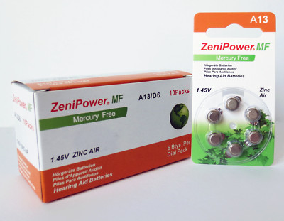 Size 13 ZeniPower Hearing Aid Batteries Wholesale Pack 480 batteries | eBay