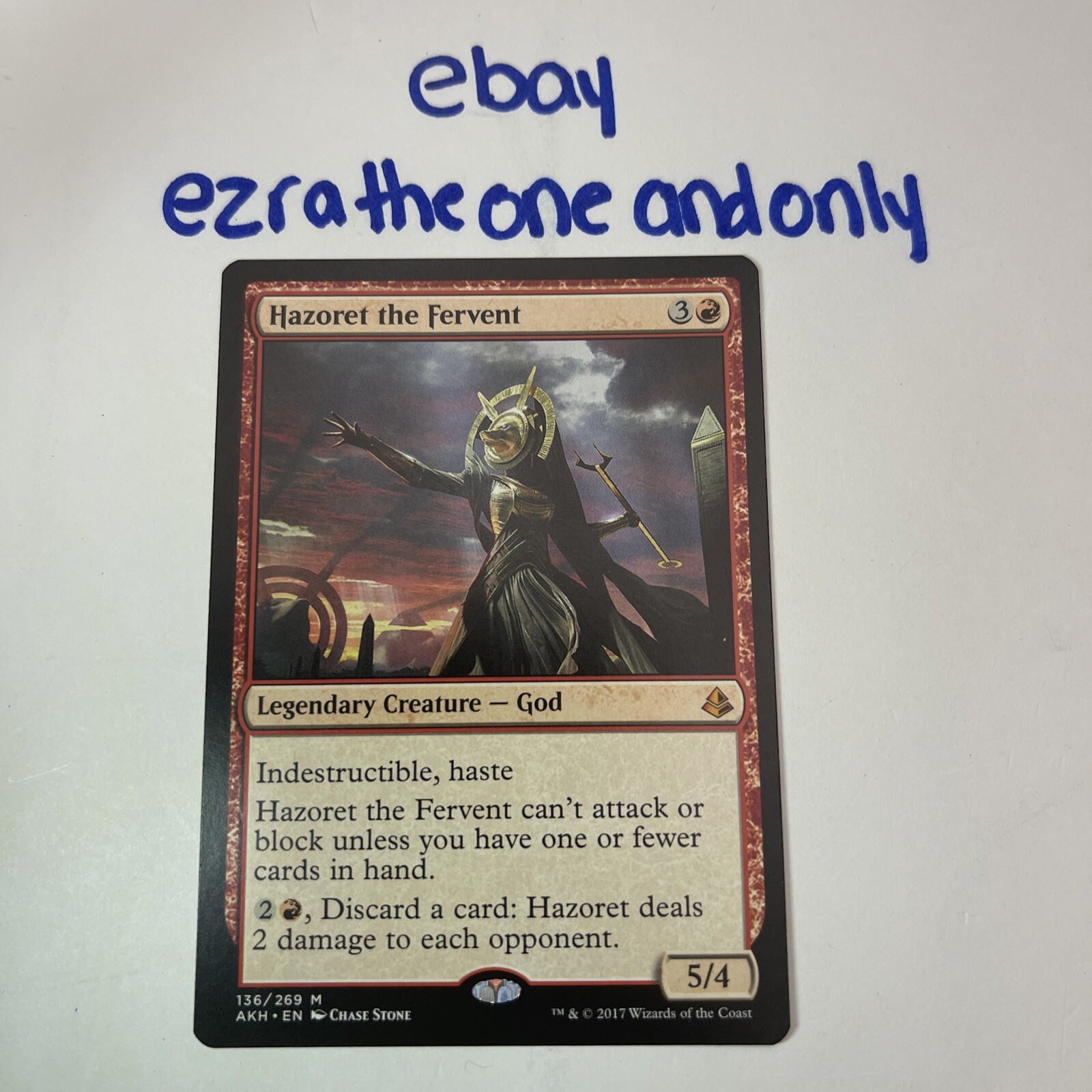 Hazoret the Fervent [Amonkhet] Magic MTG Magic the Gathering NM English ...