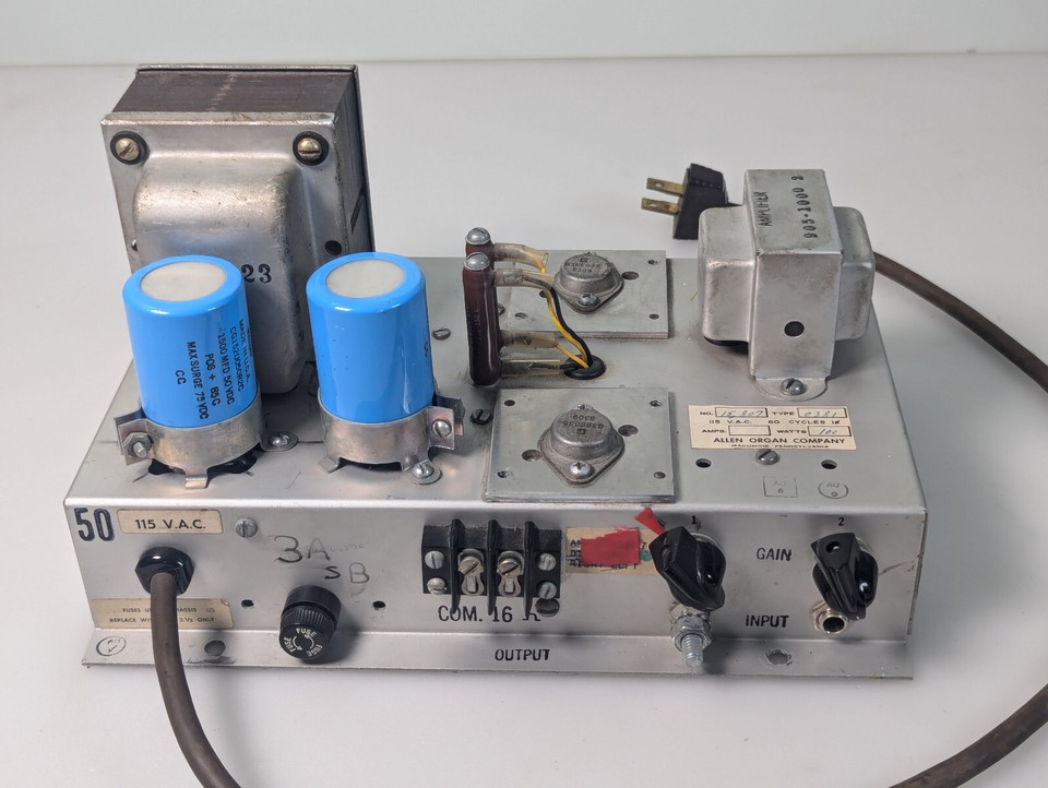 Vintage Allen Organ Amplifier 0381 100w | eBay