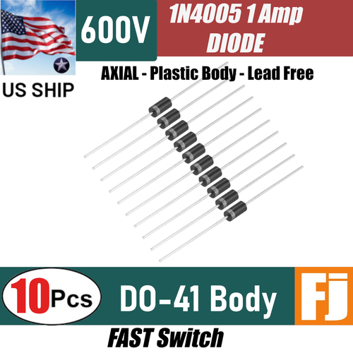 10x 1N4005 Diode | 1A 600V Rectifier Diode DO-41 Fast Switch IN4005 | US SHIP | eBay