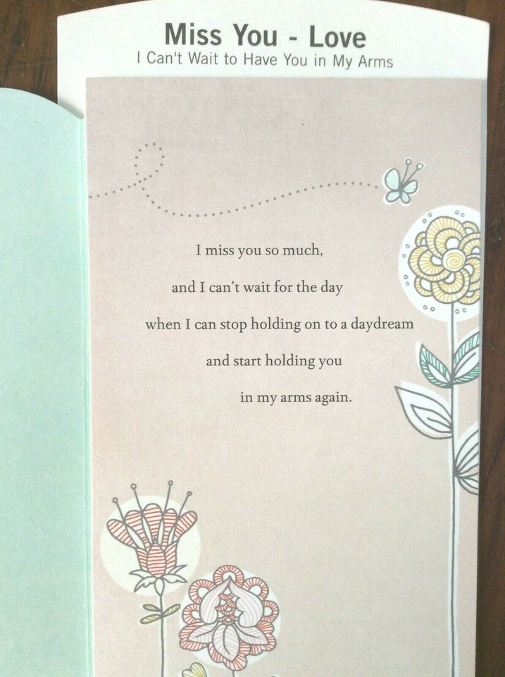 MISS YOU, Between Me and You card, "Can't Wait for the Day to Hold YOU ...