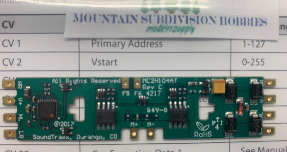 Soundtraxx 852002 MC2H104AT Atlas Style Board DCC Mobile Decoder | $5 ...