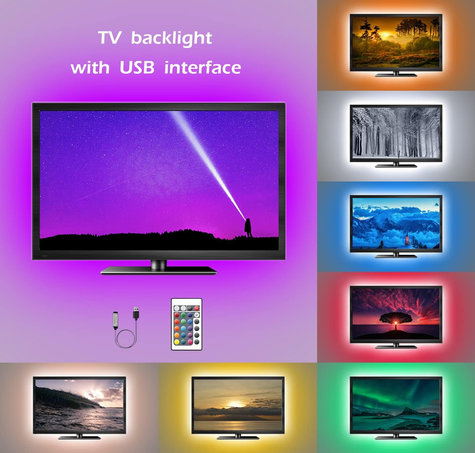 LED Strip Lights for 65-75 Inch, 15 Ft TV Backlight LED Lights for TV ...