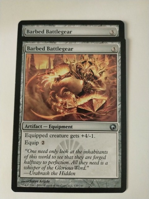 MTG Barbed Battlegear Scars of Mirrodin 139/249 Regular Uncommon for ...
