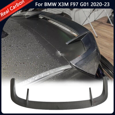 For 2020-2024 BMW F97 X3M G01 Real Carbon Fiber Rear Roof Spoiler ...