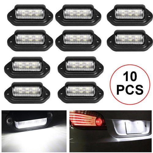 10x 6LED License Number Plate Light Lamps for Car Truck SUV Trailer ...