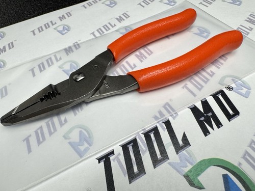 Snap-on Tools NEW ORANGE 5" Soft Grip Mini Long Nose Slip Joint Pliers ...