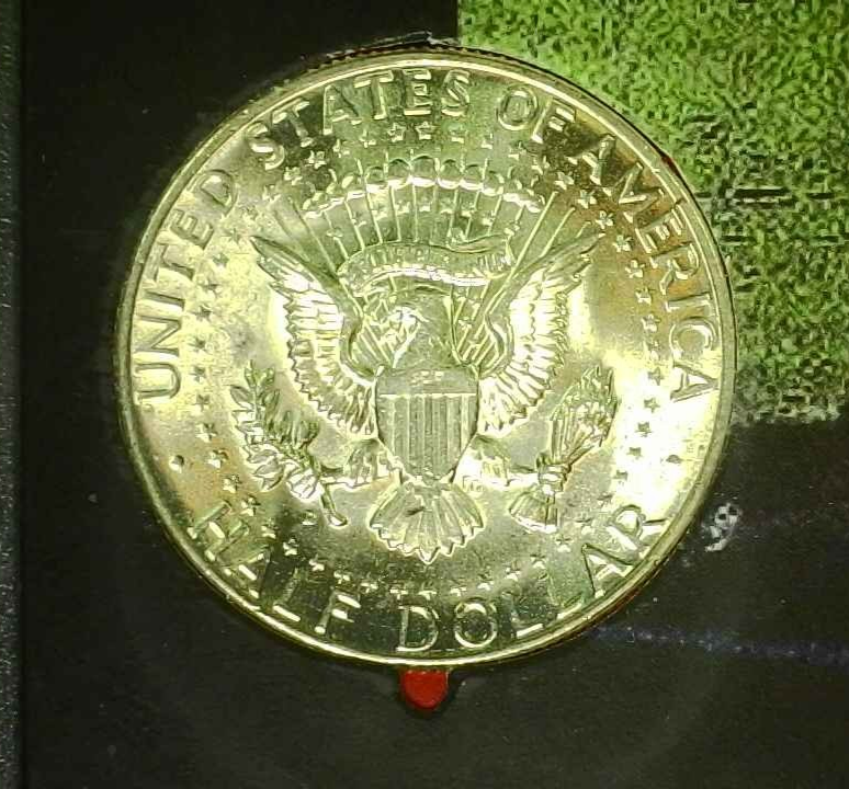 1964 D Kennedy Half Dollar 50C - 90% Silver - In special display case ...