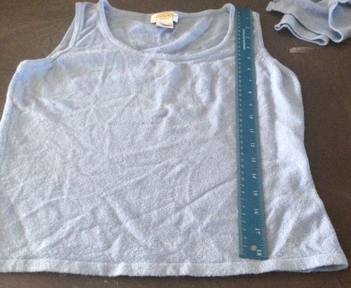 Talbots Twinset Womens Medium Petite Blue Knit Cardigan Sweater Tank ...