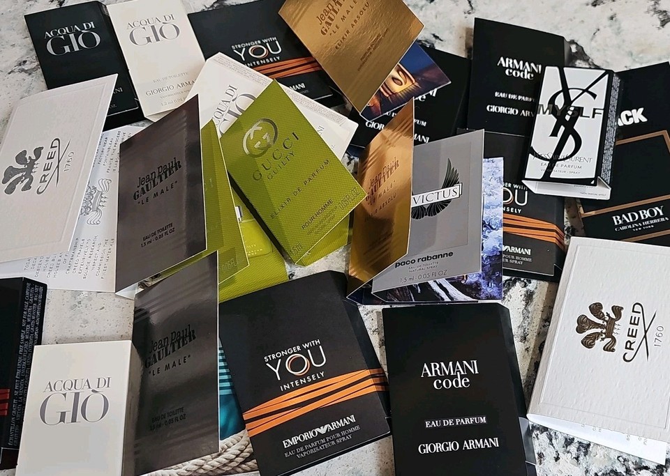 12 Mens High-End Assorted Designer Fragrance Samples Cologne Set Lot ...