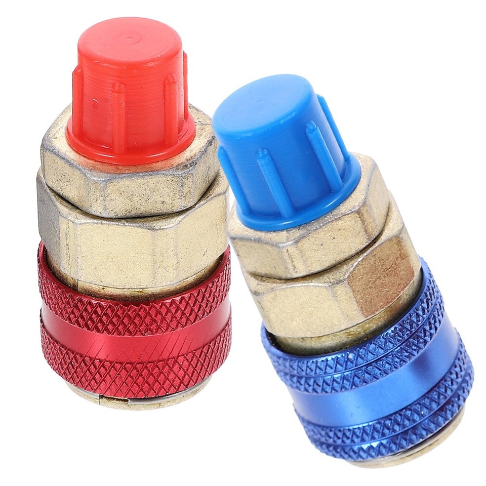 2 Count Air Conditioning Hose Connector Coupler Ac Car Adapter ...