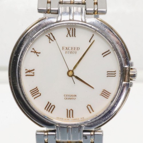 Citizen Exceed E-67 Vintage Men's Watch Used 19cm Band Battery Changed ...