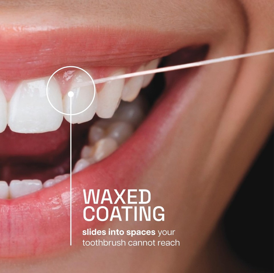 Waxed Dental Floss, Unflavored, Plaque Remover for Teeth, Shred ...