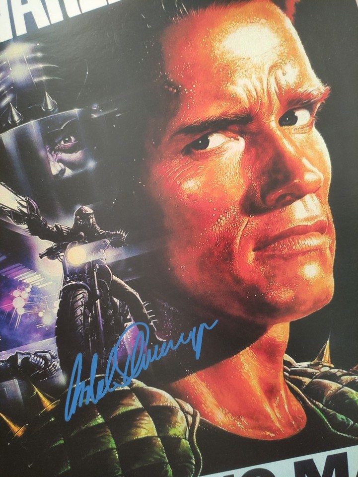 Autograph Arnold Schwarzenegger Signed 11x15 Poster( The Running Man ...