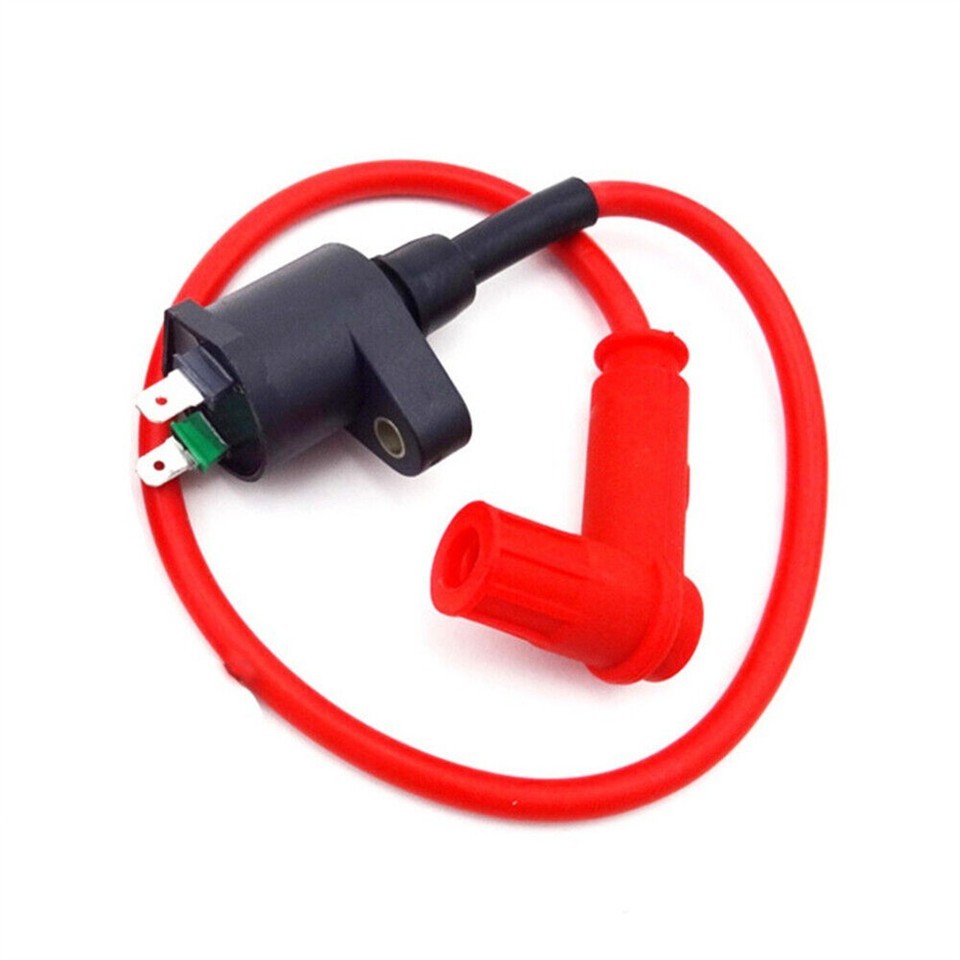 Red Racing Ignition Coil for 50cc 250cc Engine Bike Motorcycle ATV ...