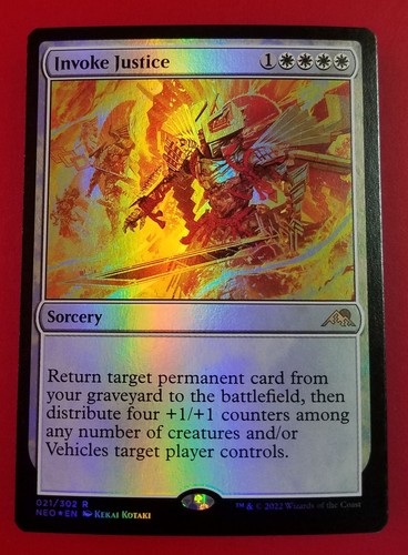 1x Invoke Justice | FOIL | Kamigawa Neon Dynasty | MTG Magic Cards | eBay