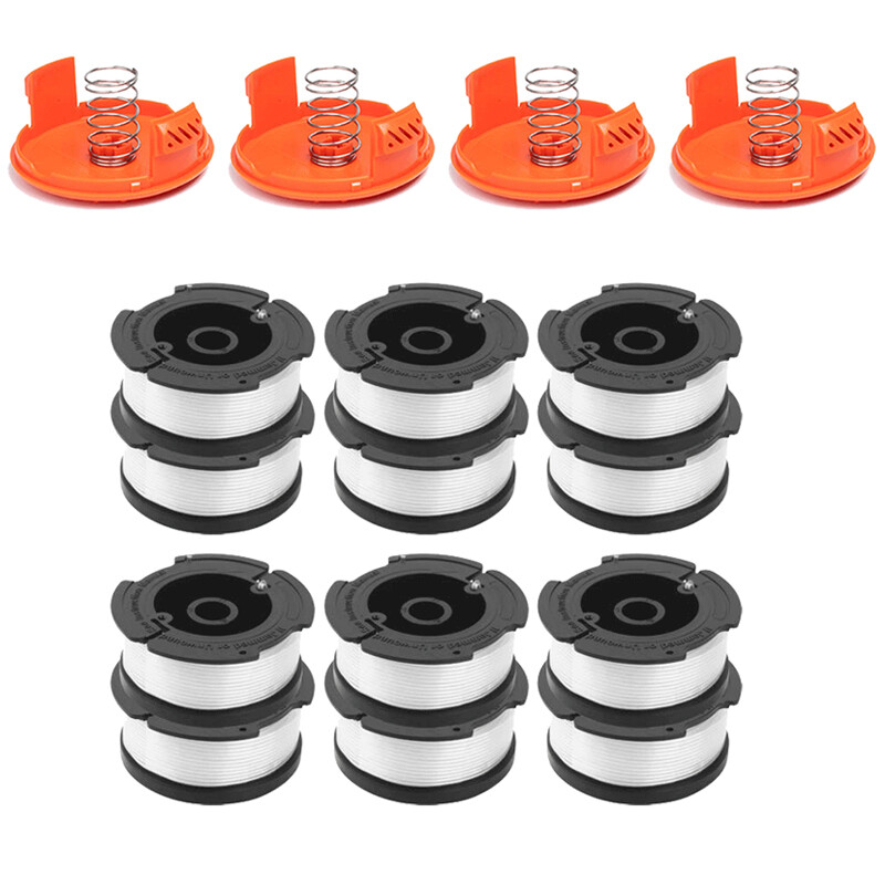 8-16pcs AF-100 String Trimmer Spool Line With Cap For Black and Decker ...