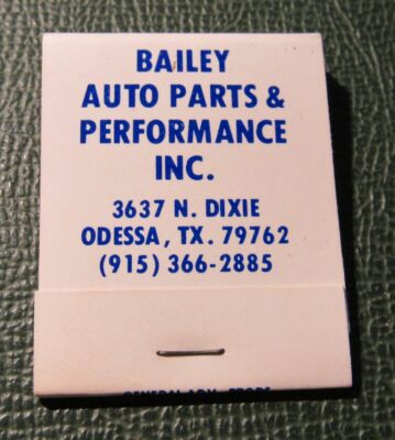 Matchbook - Bailey Auto Parts Odessa TX AC Delco GM FULL | eBay
