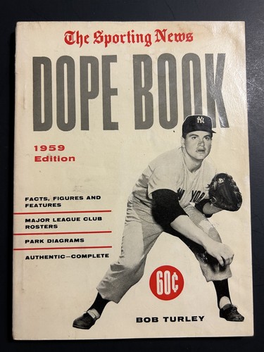 1959 BASEBALL Dope Book NEW YORK YANKEES Bob TURLEY Mickey MANTLE Ted ...