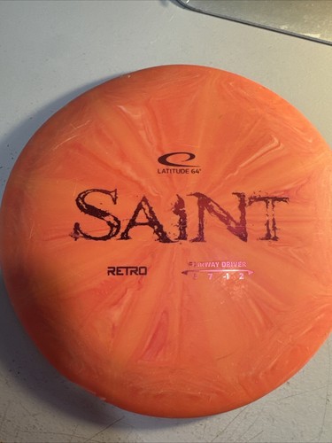 Saint Retro - Lattitude 64 Golf Disc - Orange Fairway Driver 173g | eBay