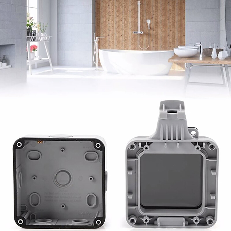 Single Waterproof Wall Switches Socket Box Outdoor Power Outlet Cover ...