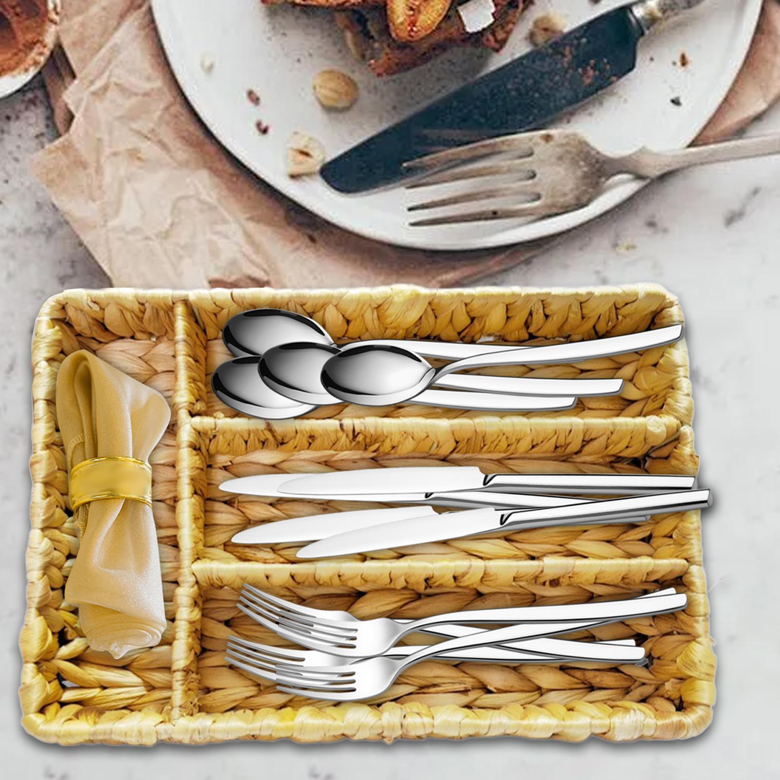 Flatware Basket Sturdy Rectangular Chopstick Basket for Home Counter ...