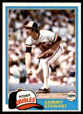 1981 Topps Sammy Stewart Baltimore Orioles #262 | eBay