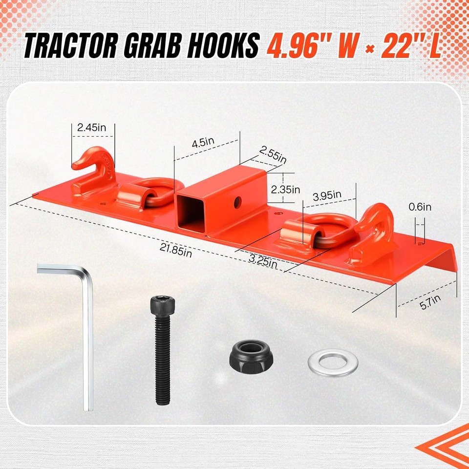 Tractor Grab Hook Bolt On Compact Tractor Bucket Hook 2" Receiver For ...
