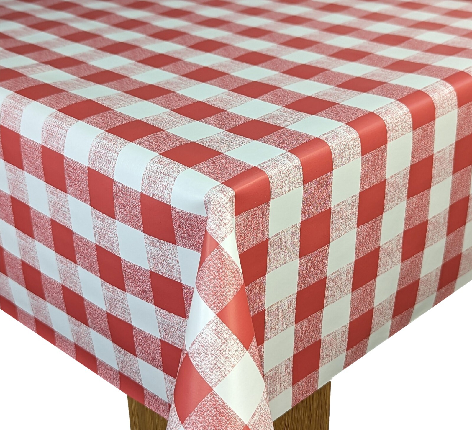 Gingham Check Tablecloth Wipe Clean PVC Vinyl Oilcloth Table Protector ...