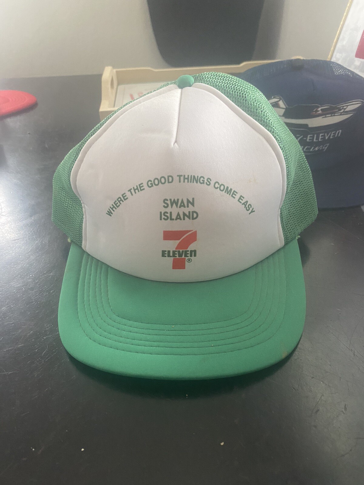 1990s Swan Island Oregon 7 Eleven hat snapback cap 7 … - Gem