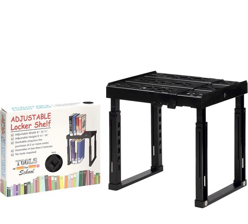Adjustable Locker Shelf - Strong ABS Plastic - Width Adjusts from 8"-12 ...
