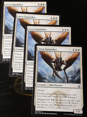 Aven Sunstriker x4 , Dragons of Tarkir , Light play , MTG, FREE ...