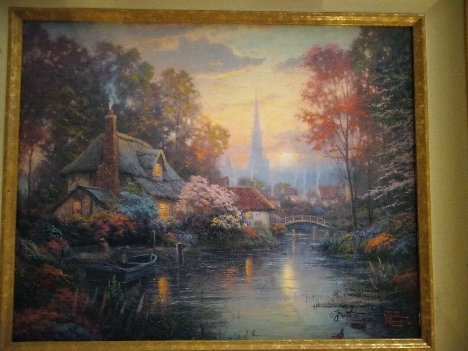 Thomas Kinkade - Nanette's Cottage, 80/100 N/E Limited Edition Hand ...