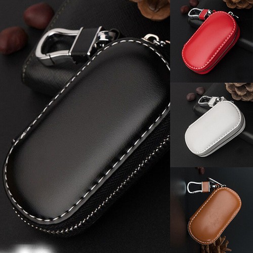 Car Key Pouch Auto Acces PU Leather Bag Box Case Keychain Bag Men ...