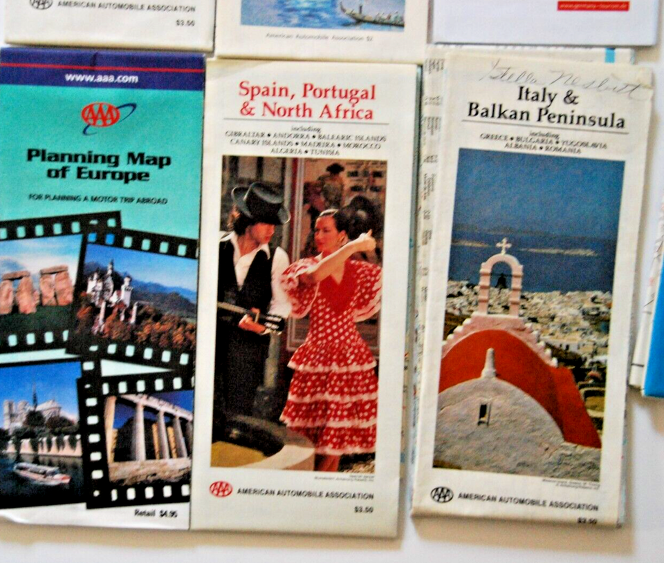 Map Triple AAA Planning Europe 1970 2001 Spain Italy North Africa ...