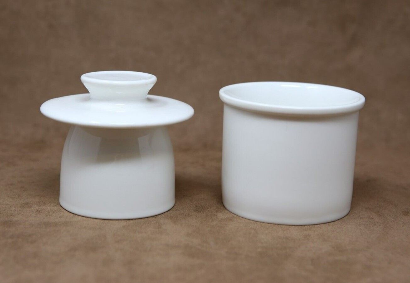 Sweese White Ceramic Butter Bell Crock Dish French Butter Keeper 4 ½ ...