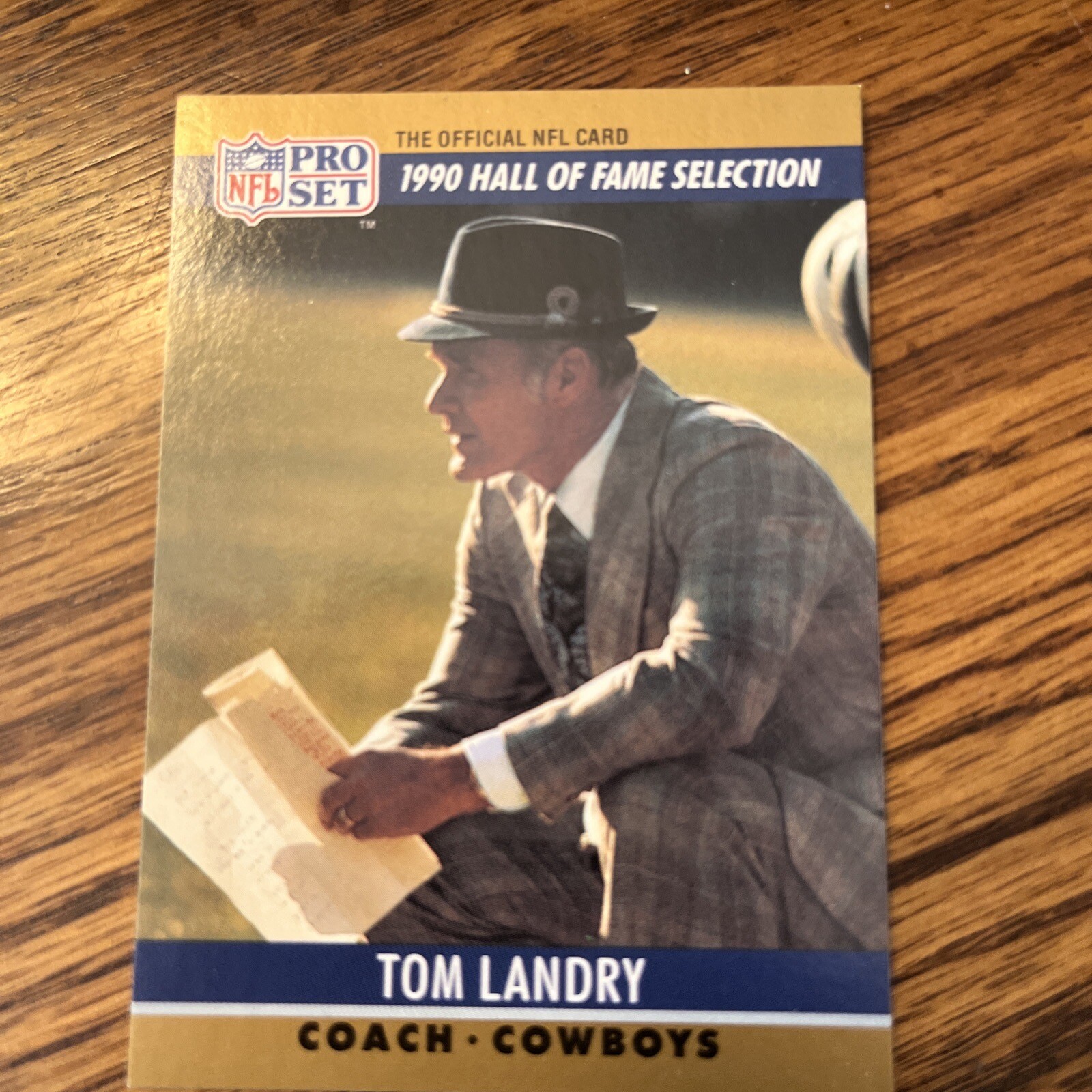 Tom Landry 1990 Pro Set HOF #28 Hall Of Famer #597 Football Cards ...