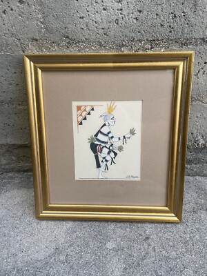 J.D. Roybal Native American Dancer Silk Screen Print Hand Made Jose ...