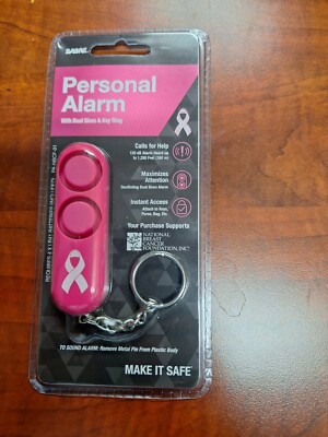 Sabre Pink Personal Alarm W/ Dual Siren & Key Ring - Batteries Included ...