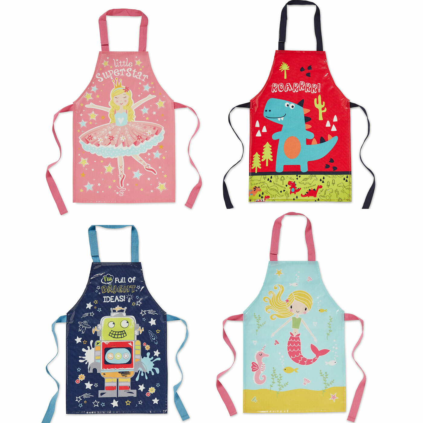Kids Apron Childrens Cooking Baking Painting Messy Play Aprons For Boys ...