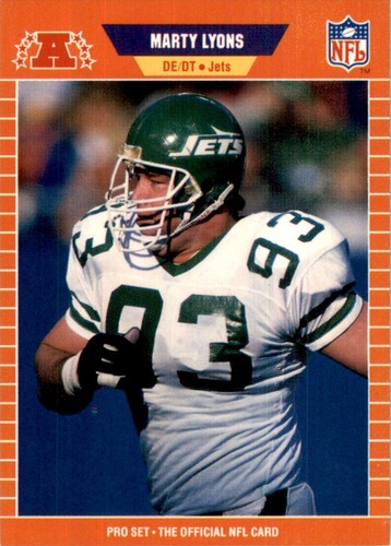 1989 Pro Set Marty Lyons New York Jets #301 NFL Football Sports Card | eBay